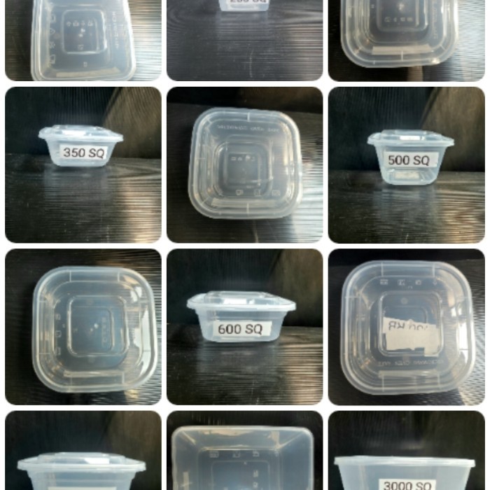 Jual THINWALL DM SQUARE cup kotak persegi ukuran 250,500 | Shopee Indonesia