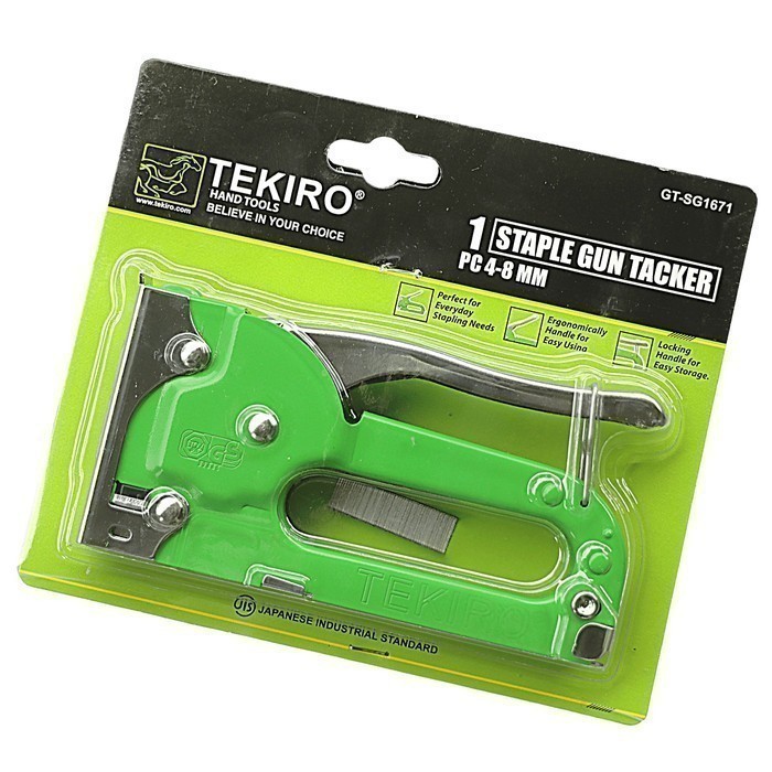 Jual TEKIRO STAPLE GUN TACKER STAPLES GUN 4-8 MM / TEMBAKAN STAPLES ...
