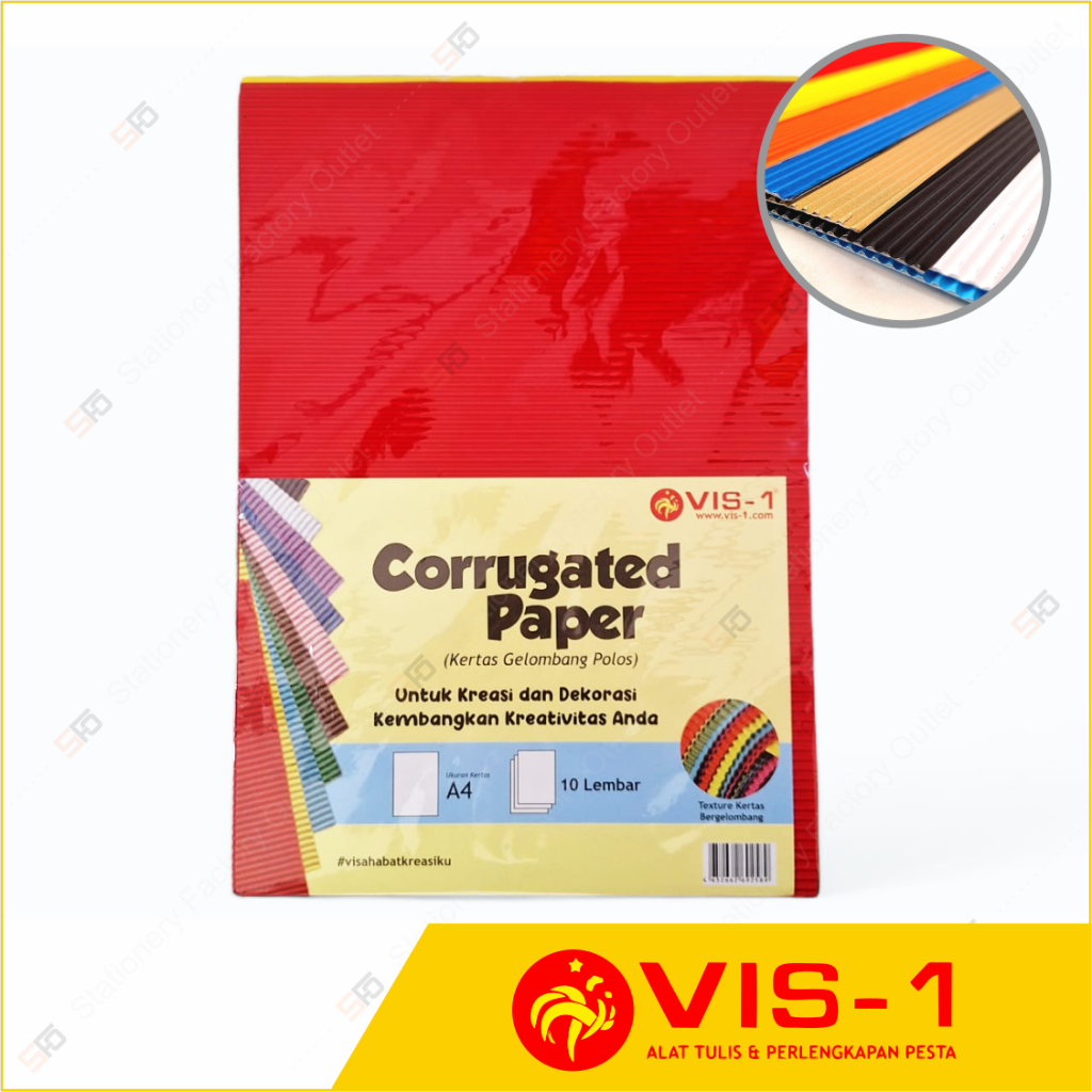 Jual Corrugated Paper VIS-1 isi 10 - Kertas Bergelombang | Shopee Indonesia