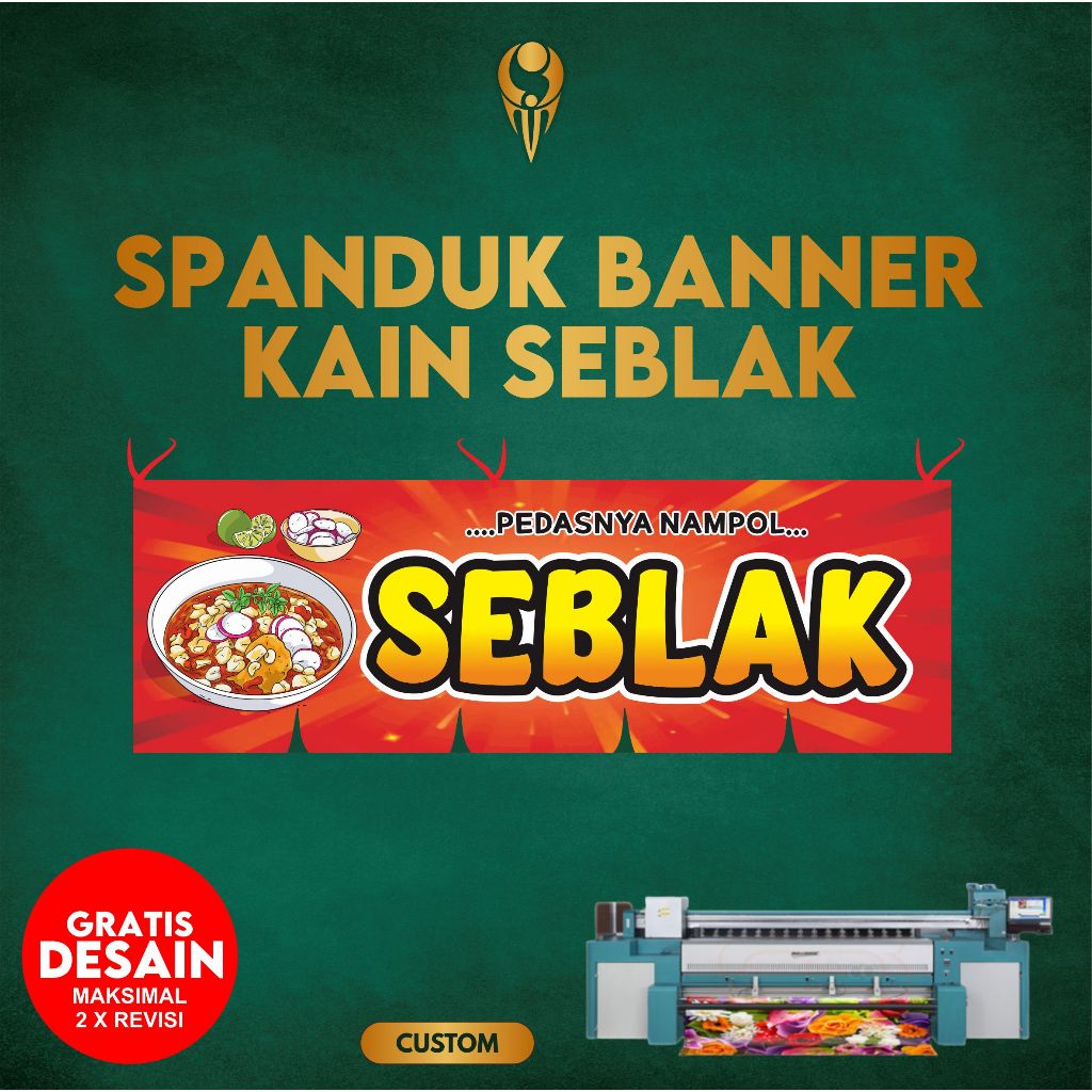 Jual SPANDUK BANNER KAIN SEBLAK - SOLDIMPRO | Shopee Indonesia