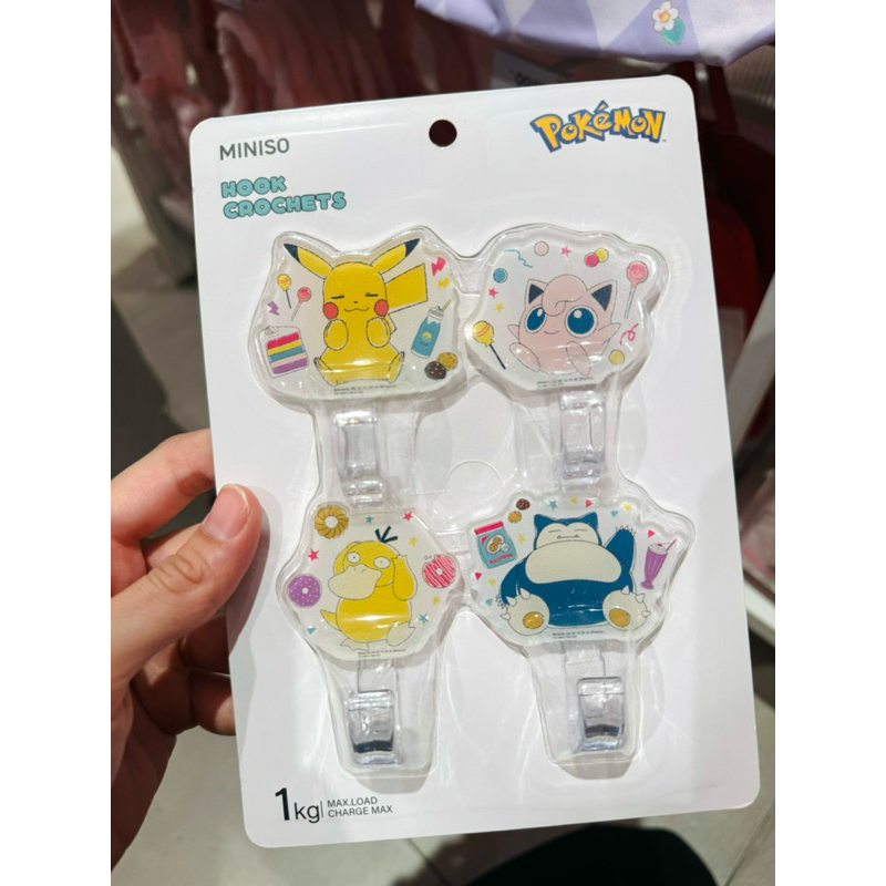 Jual MINISO X POKEMON HOOK CROCHETS | TEMPELAN DINDING PIKACHU ...