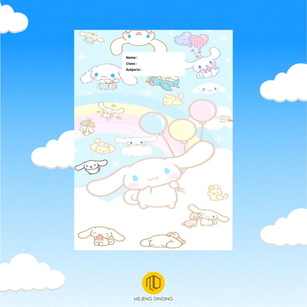 Jual ( ISI 10 LEMBAR ) SAMPUL BUKU FANCY MOTIF CINNAMON ROLL CINAMON ...