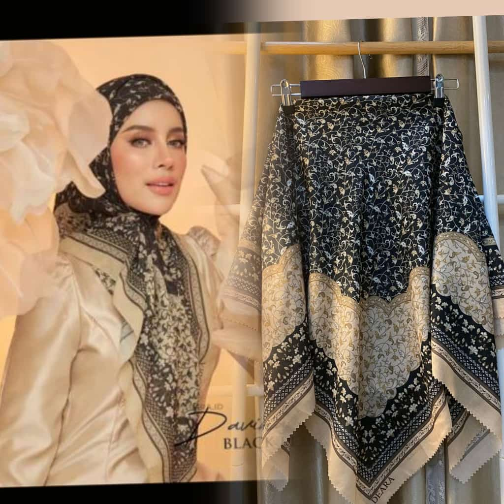 Jual Davina Pattern Hijab Monogram Malay TerBestseller Hijab jilbab ...