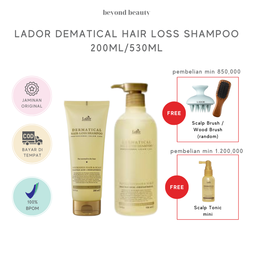 Jual [FREE GIFT]Lador Dermatical Hair Loss Shampoo 200ml / 530ml BPOM / Shampoo Rambut Rontok ...