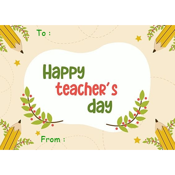 Jual 20 pcs KARTU UCAPAN SELAMAT HARI GURU/TEACHER DAY/HAPPY TEACHER DAY | Shopee Indonesia