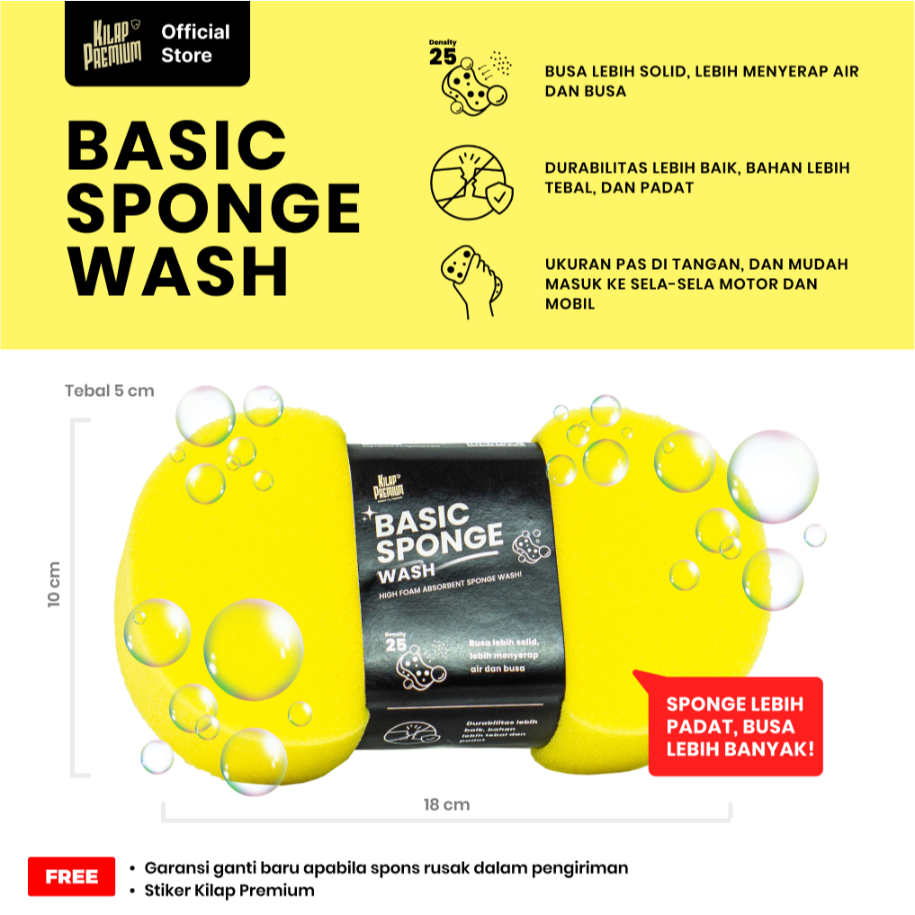 Jual Sponge Wash | Kilap Premium - Spons Cuci Kendaraan Motor Mobil ...