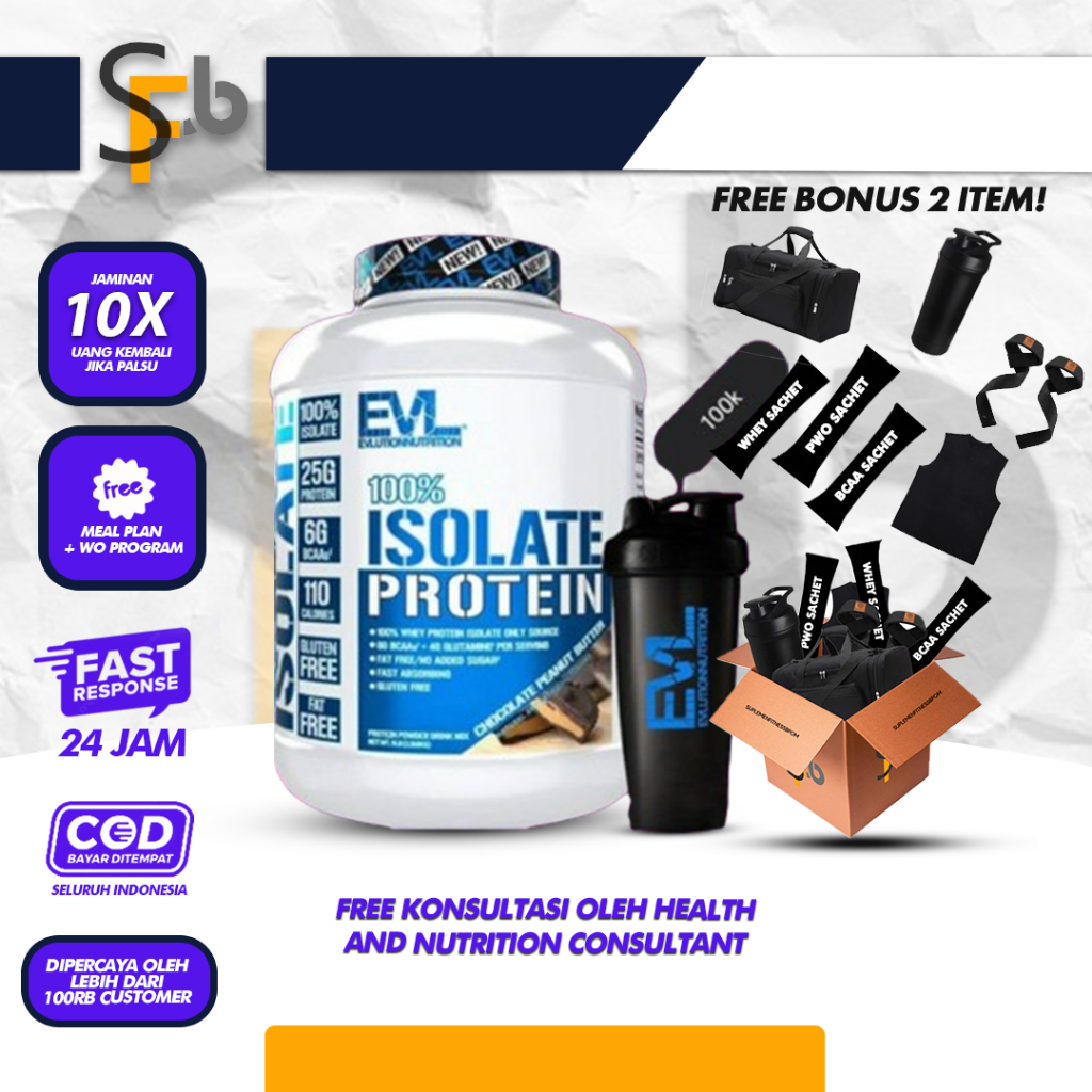 Jual Evl Whey Protein Concentrade | Isolate 5 Lbs 2250gr | Shopee Indonesia