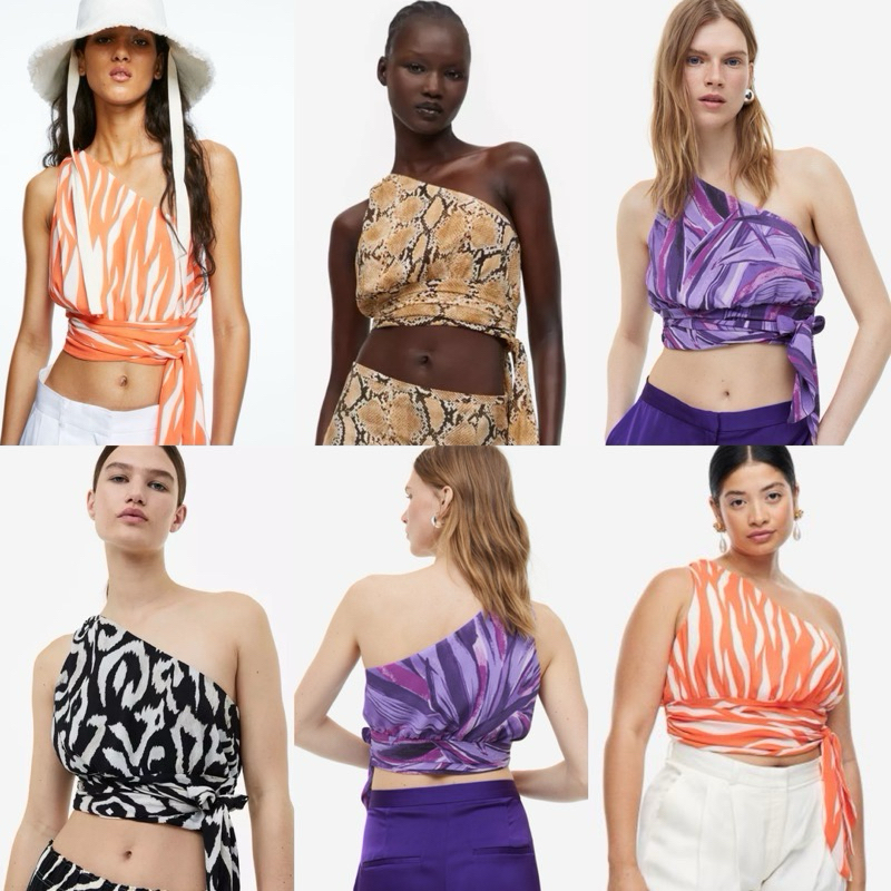 Jual Promo HnM One-shoulder Crop Top | Shopee Indonesia