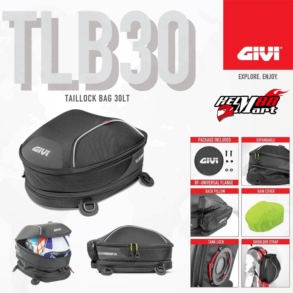 Jual Tail Bag GIVI TLB30 Taillock Bag Expandable - Tas Touring Tas Motor Tank Lock | Shopee ...