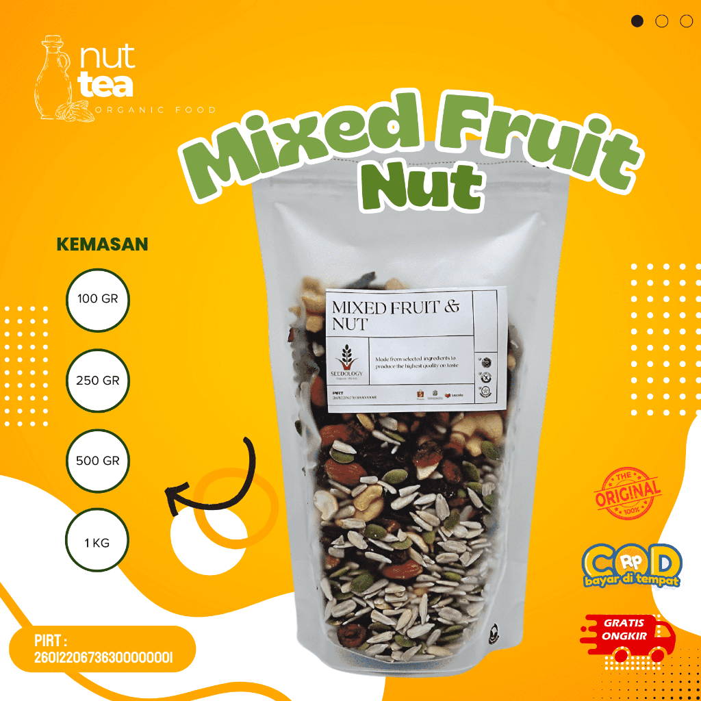 Jual Mixed Fruit & Nut 500gr - Campuran Kacang dan Buah Kering / Diet ...
