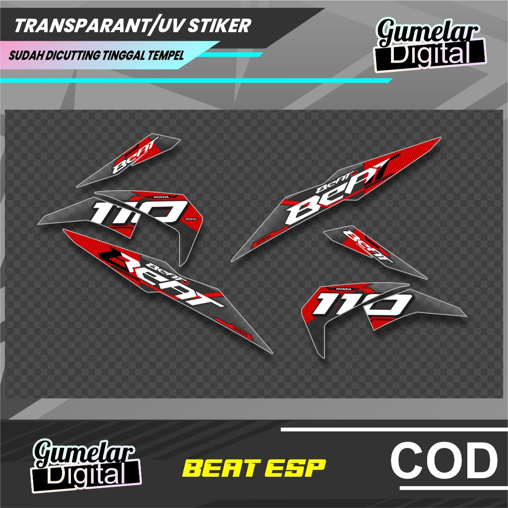 Jual STRIPING TRANSPARAN UV CLEAR SIMPEL HONDA BEAT ESP BEAT STREET ...