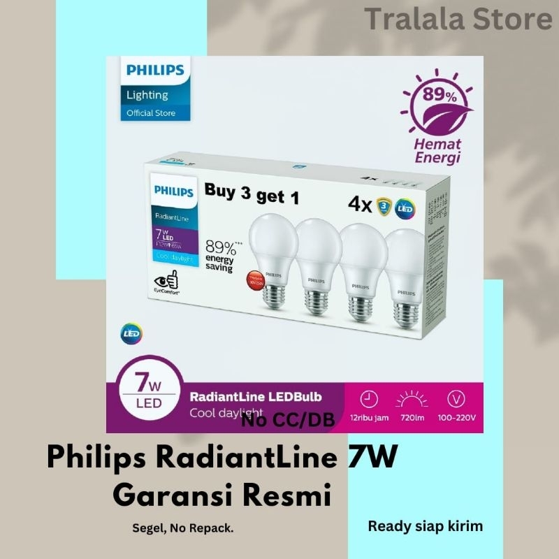 Jual Philips LED RadiantLine Multipack 7w 7watt 7 watt paket isi 4 ...