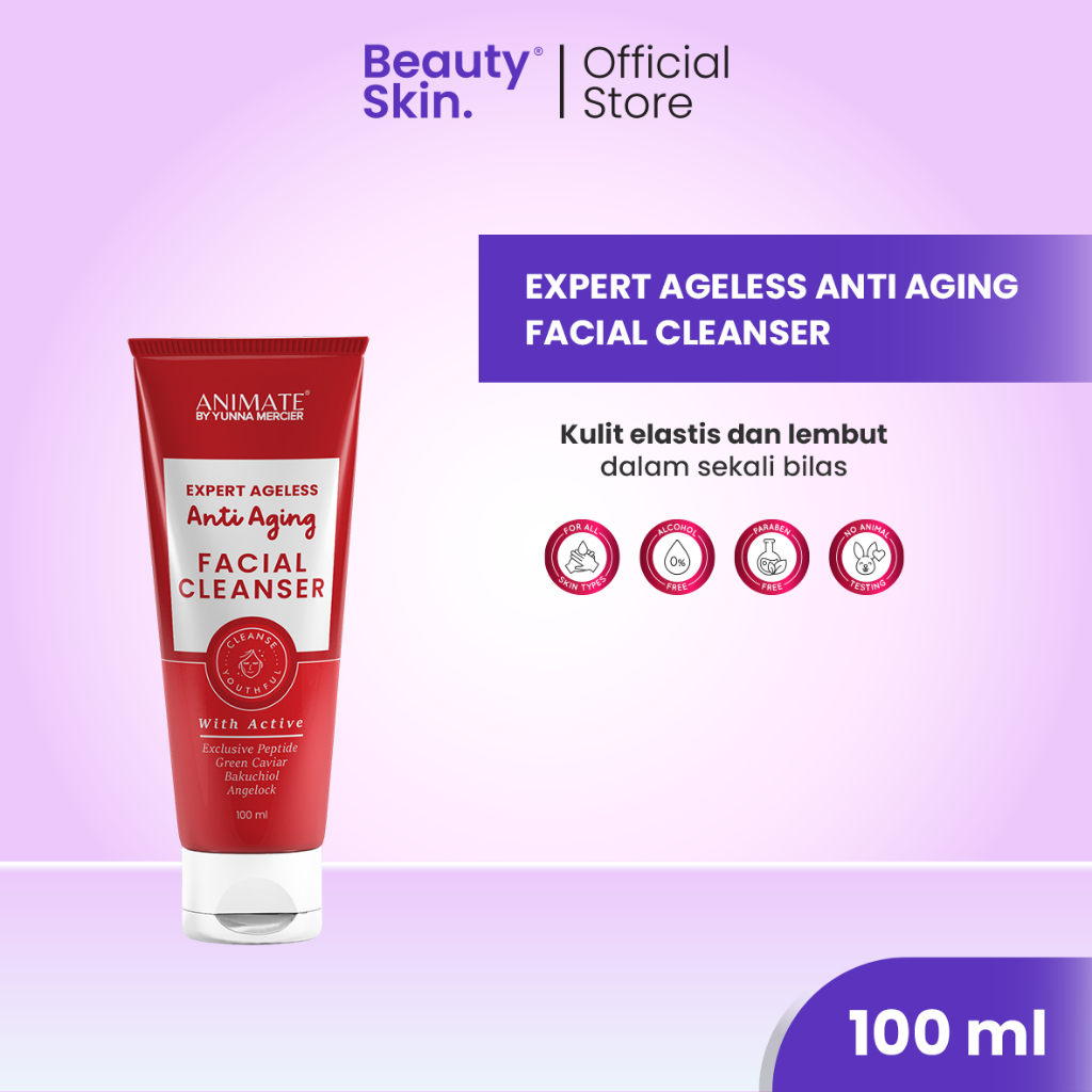 Jual Animate Expert Ageless Anti Aging Facial Cleanser 100 ml | Shopee ... Jual Animate Expert Ageless Anti Aging Facial Cleanser 100 ml | Shopee ...