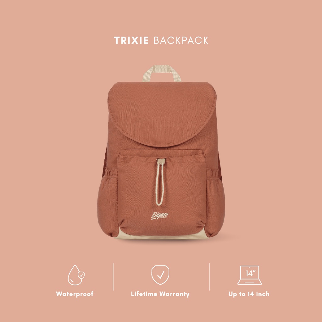 Jual Bigmo Tas Ransel Wanita Water Resistant Water Proof Trixie Choco ...