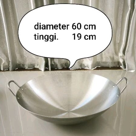 Jual wajan stainless anti lengket tebal kuping diameter 60 cm | Shopee ...
