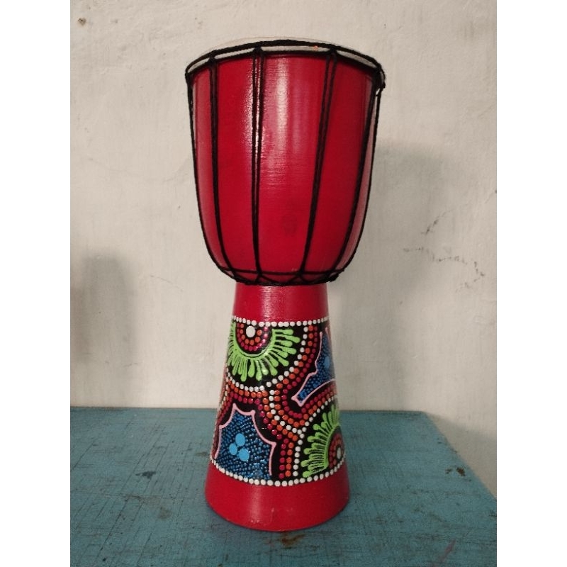 Jual Kendang Jimbe Merah Panjang 40cm Surabaya | Shopee Indonesia