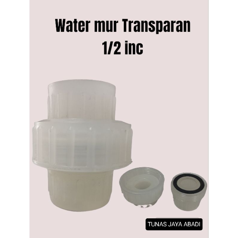 Jual Water mur Drat Transparan Atau Water Mur Polos 1/2inch || Water ...