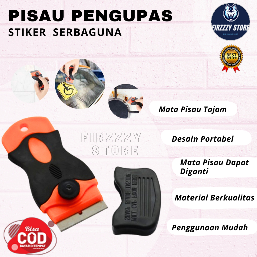 Jual Pisau Pengupas Stiker Serbaguna Scraper Knife for Car Sticker ...