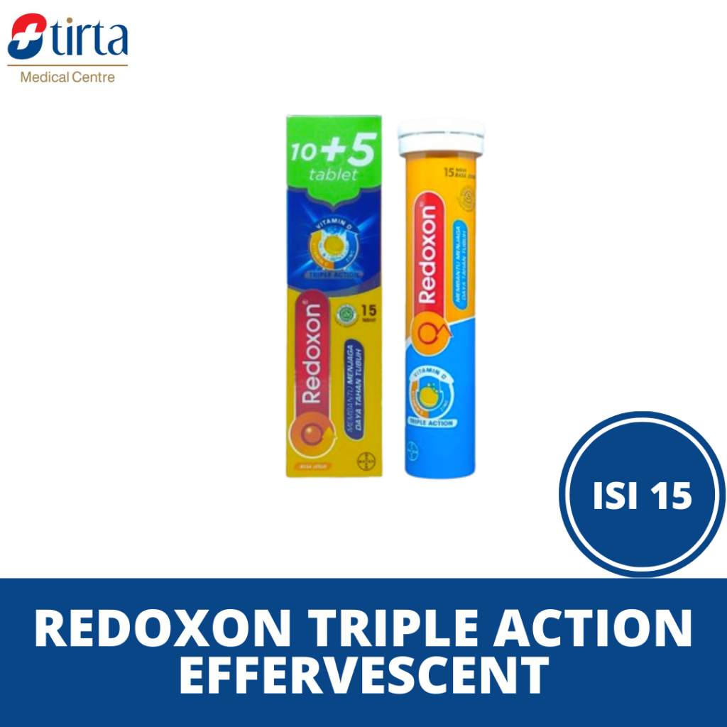 Jual Redoxon Triple Action Rasa Jeruk Tablet Effervescent ...