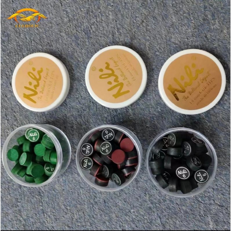 Jual NILI 6 CUE TIP - BLACK / GREEN / RED STRIPE | Shopee Indonesia