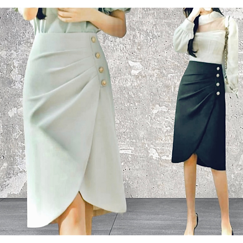 Jual Rok Korean Style MIDI JENNIE HIGHWAIST New Model - Rok Korean ...