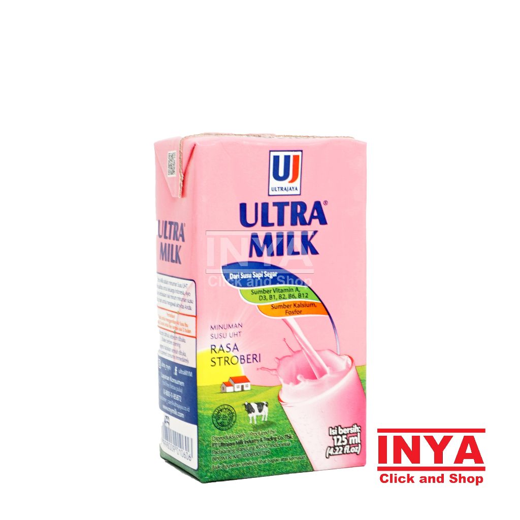 Jual Ultra Milk Susu UHT Rasa Stroberi 125ml - Susu Kemasan ...