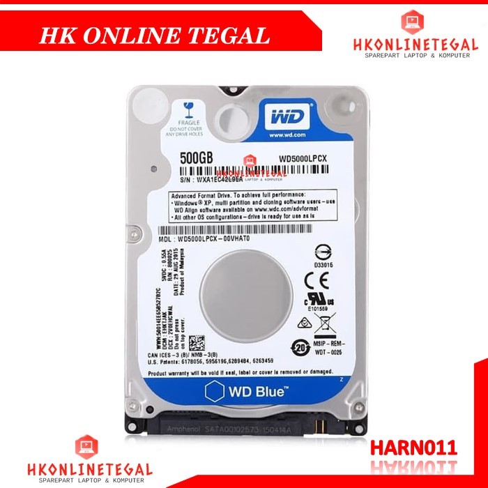 Jual Hardisk Laptop WD 500GB HDD INTERNAL LAPTOP | Shopee Indonesia
