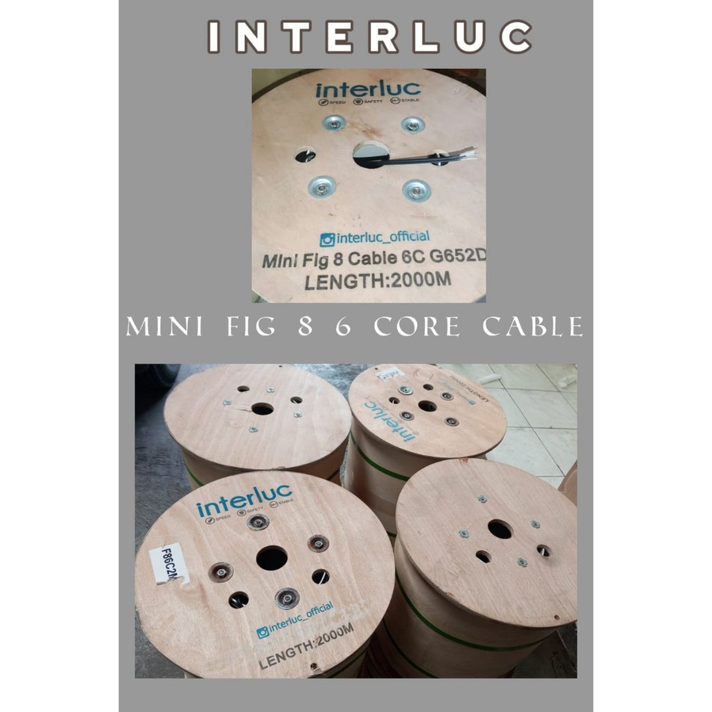Jual Kabel FIG8 Interluc 6 Core Fiber Optic 2000 Meter Interluc dan ... Jual Kabel FIG8 Interluc 6 Core Fiber Optic 2000 Meter Interluc dan ...