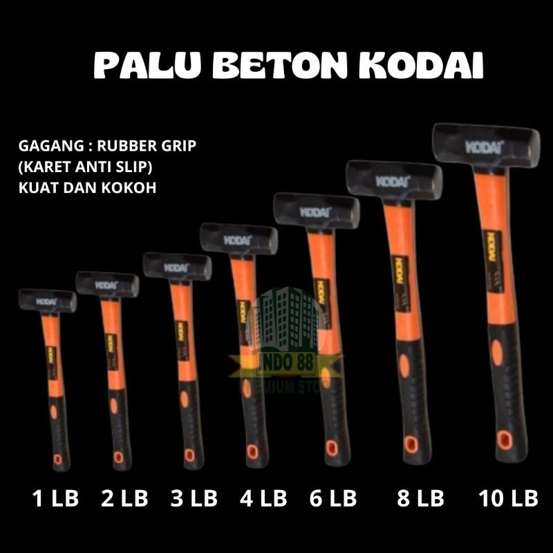 Jual PALU BETON GODAM BOGEM KODAI 1 LB - 10 LB / PALU BOGEM / BOGEM ...