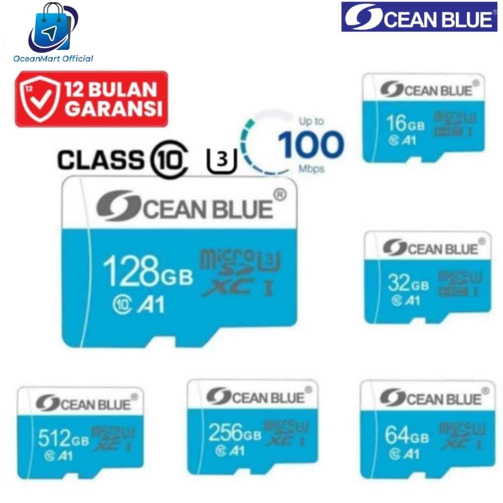 Jual Memory Card Hp micro SD Oceanblue Kartu Memori MMC TF Class10 U3 ...