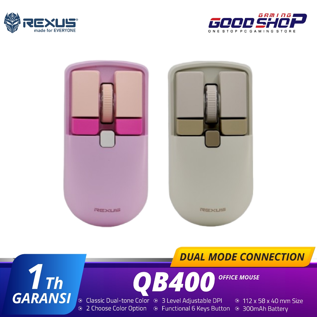 Jual Rexus Mouse Office Wireless Bluetooth QB400 | Shopee Indonesia