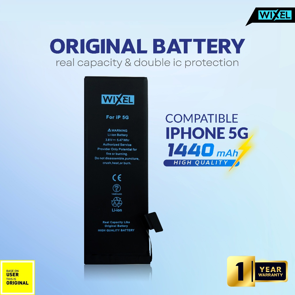 Jual WIXEL Baterai Iphone 5 / Iphone 5G Batre Batrai Battery Dual ...