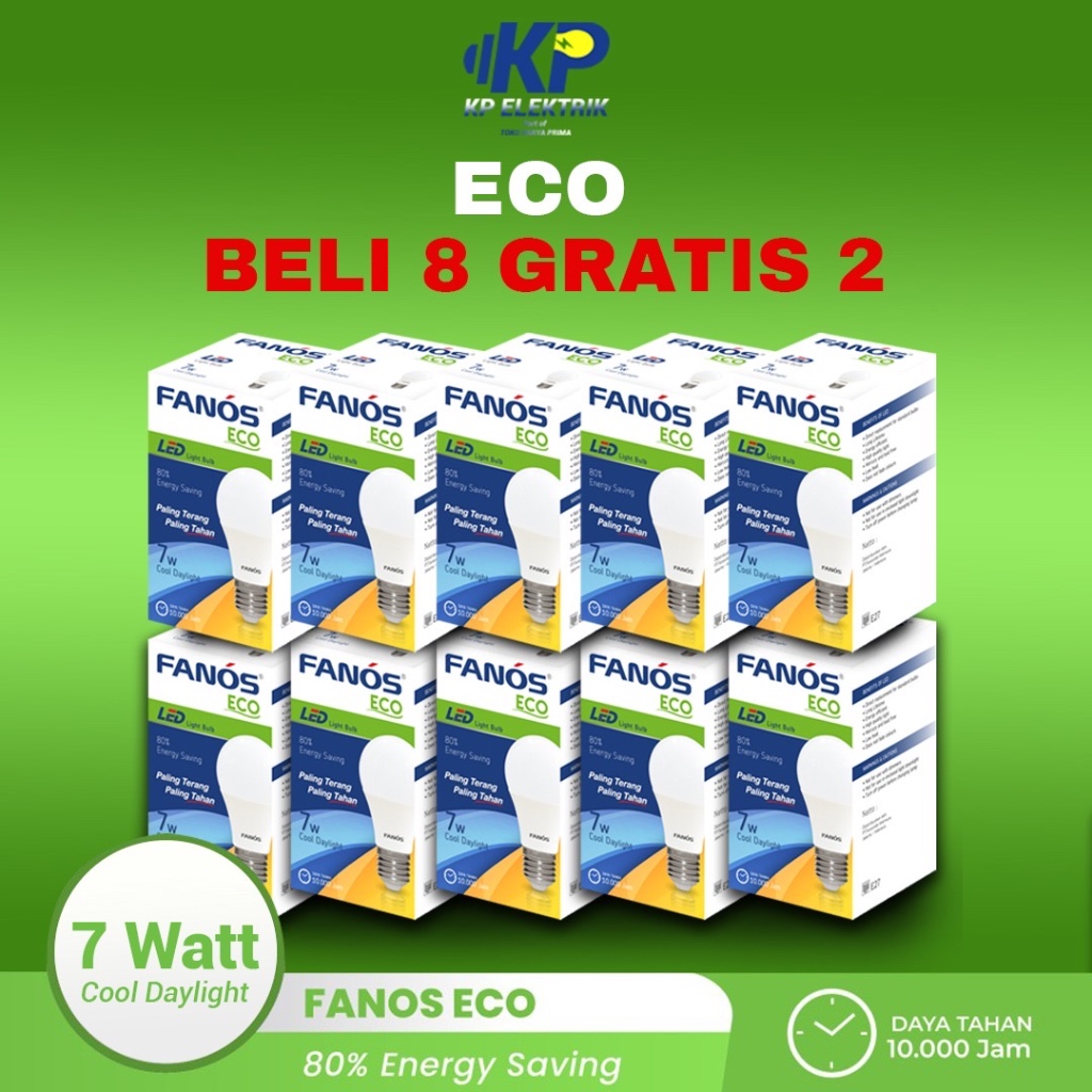 Jual Lampu LED Fanos Eco 7 watt (PROMO BOMBASTIS!!) | Shopee Indonesia