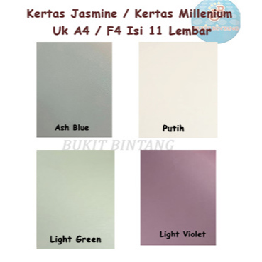 Jual Kertas Jasmine / Kertas Millenium 190 Gsm Ukuran A4 dan F4, Isi 11 ...