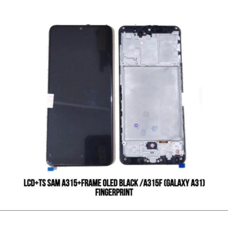 Jual LCD+TS SAM A315+FRAME OLED BLACK/A315(GALAXY A31) FINGERPRINT | Shopee Indonesia