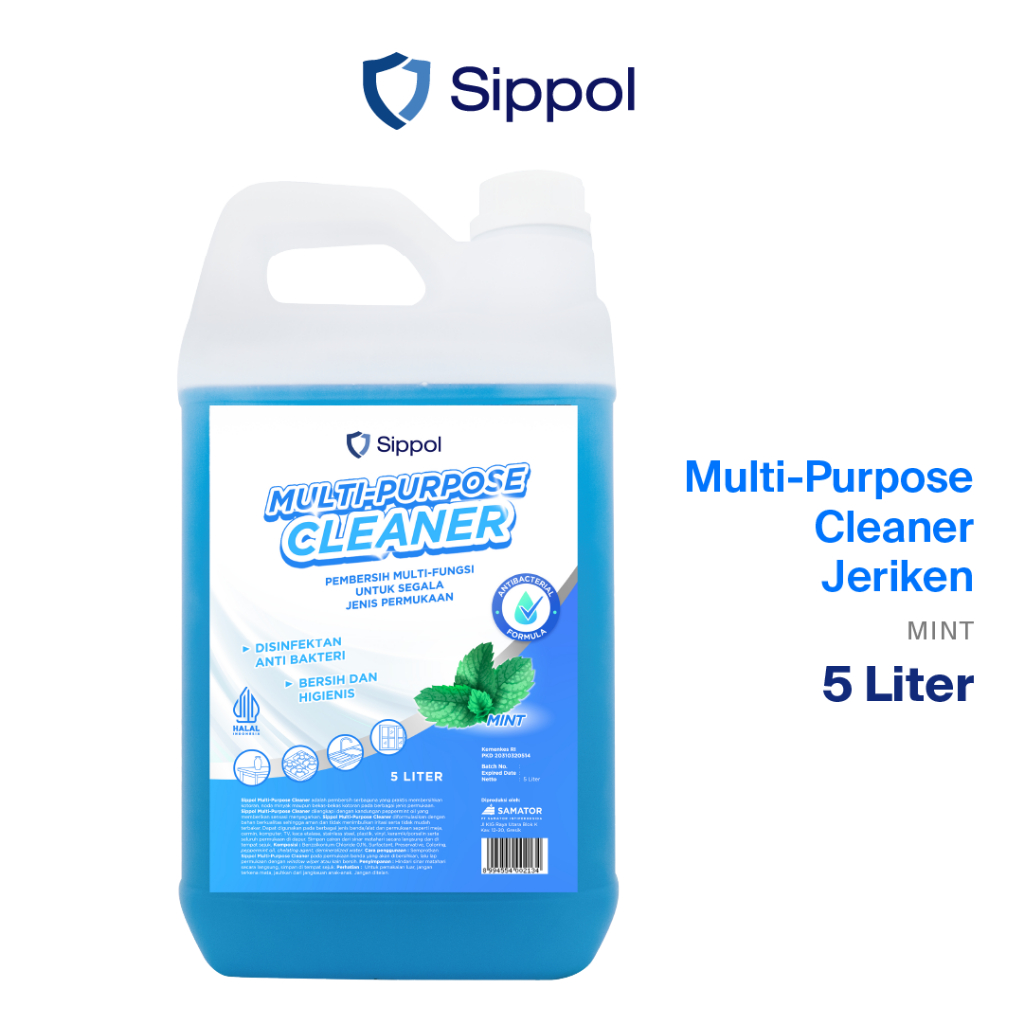 Jual Sippol Multi-Purpose Cleaner Jeriken 5 Liter [Mint] | Shopee Indonesia
