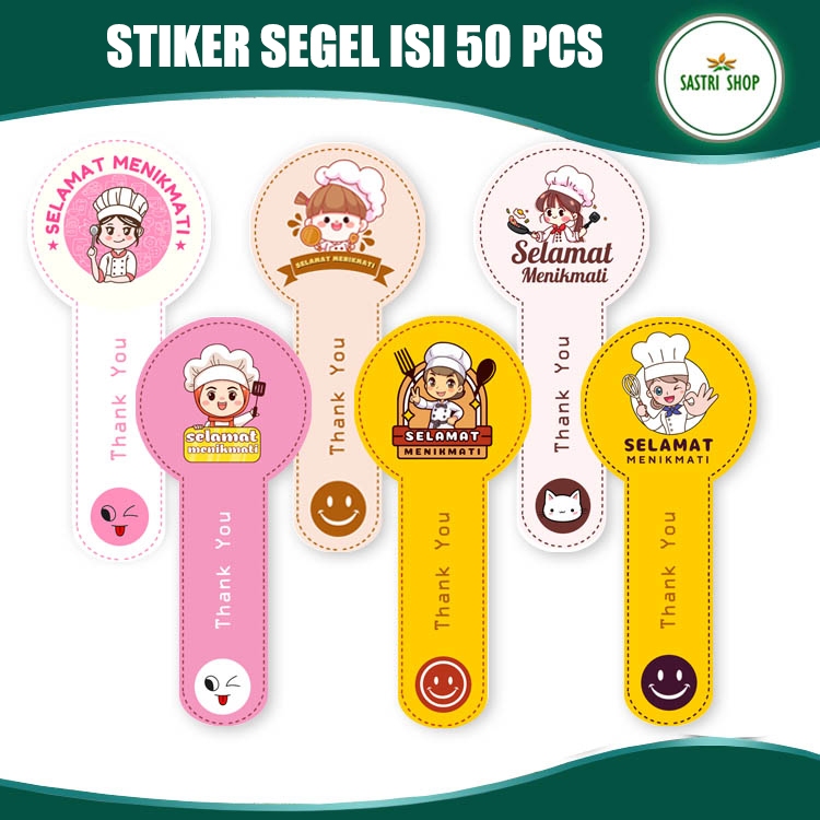 Jual Stiker Segel Kemasan Custom Nama Toko Kamu - Isi 50 Pcs Murah ...