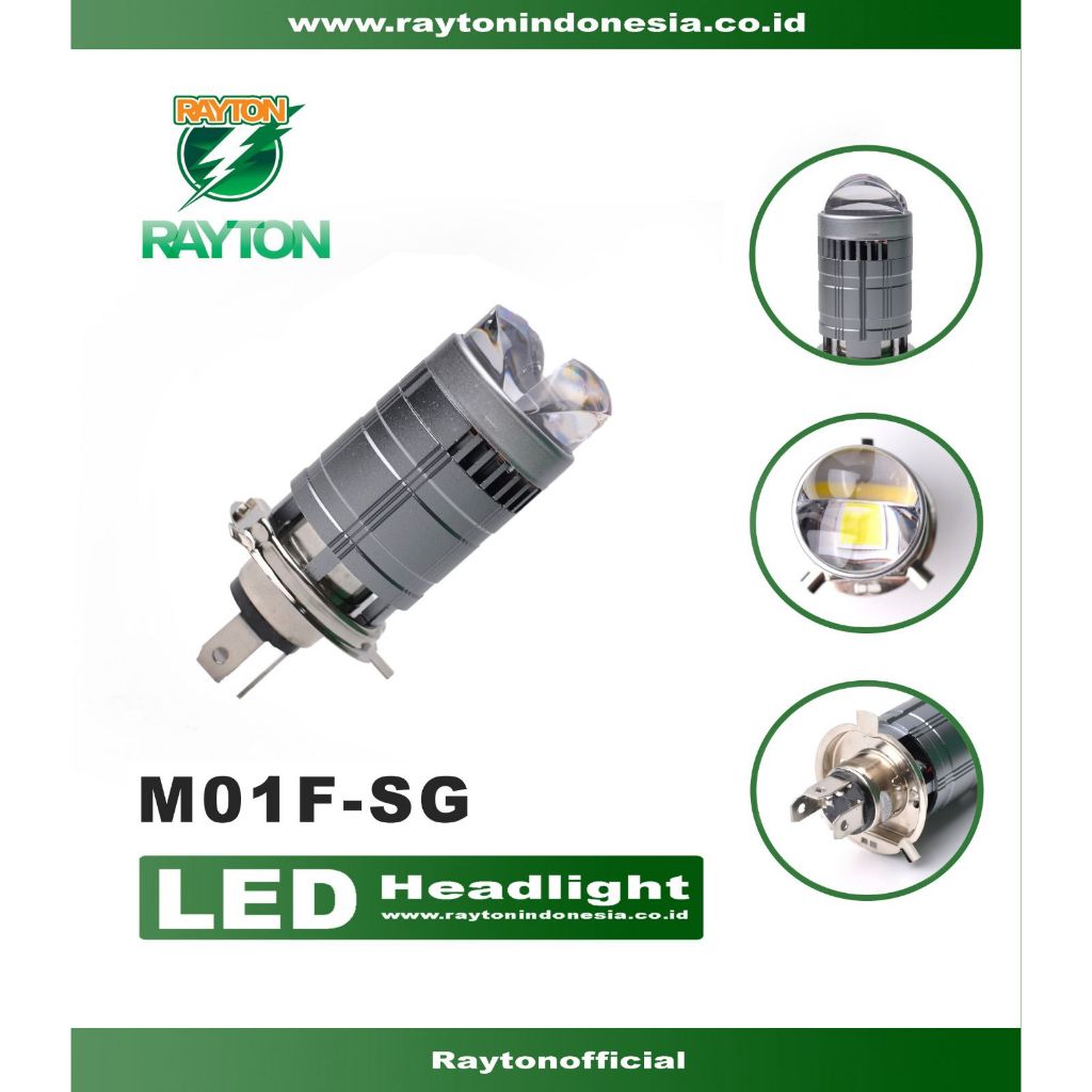Jual LAMPU LED H4 RTD RAYTON M01F SG 45 WATT AC DC HI LOW JAMIN TERANG ...