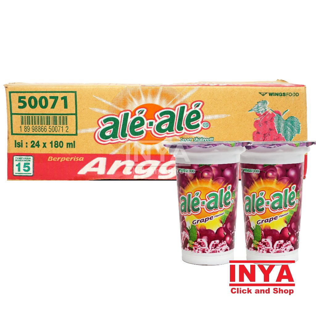 Jual Ale Ale Rasa Anggur Flavor 24x180ml BOX - Minuman Kemas - Soft ...