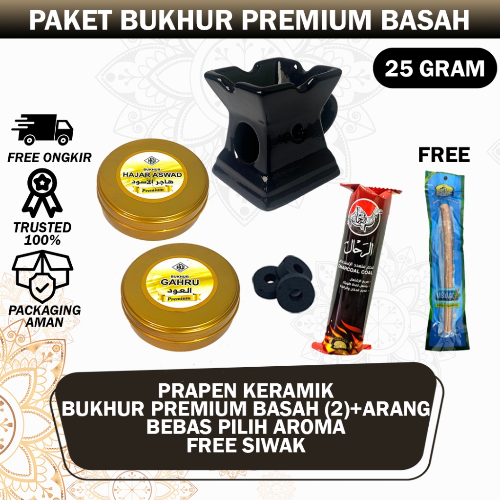 Jual Paket Bukhur Lengkap 2 Pcs Buhur Premium Basah + Arang Magic ...