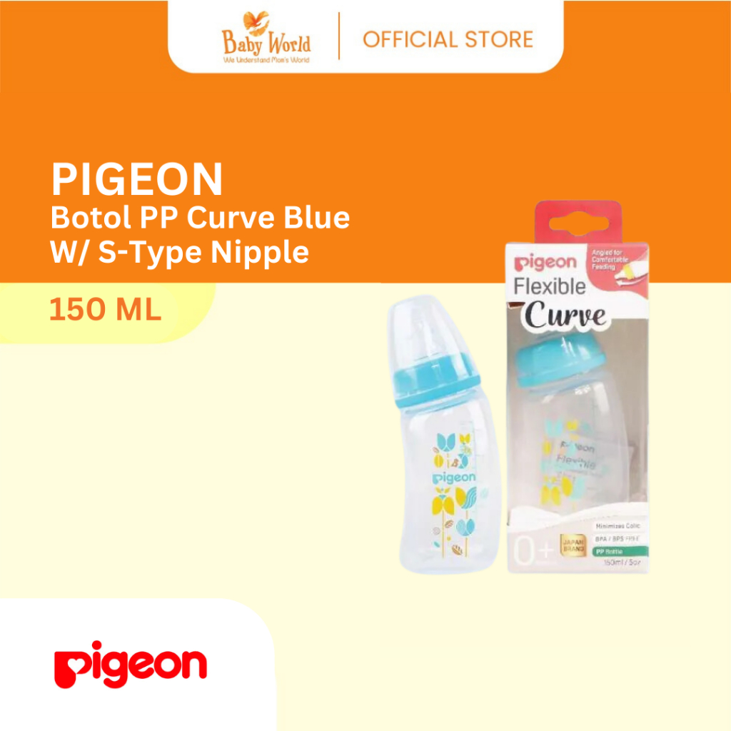 Jual Pigeon Botol PP Curve 150ml with S-Type Nipple | Shopee Indonesia