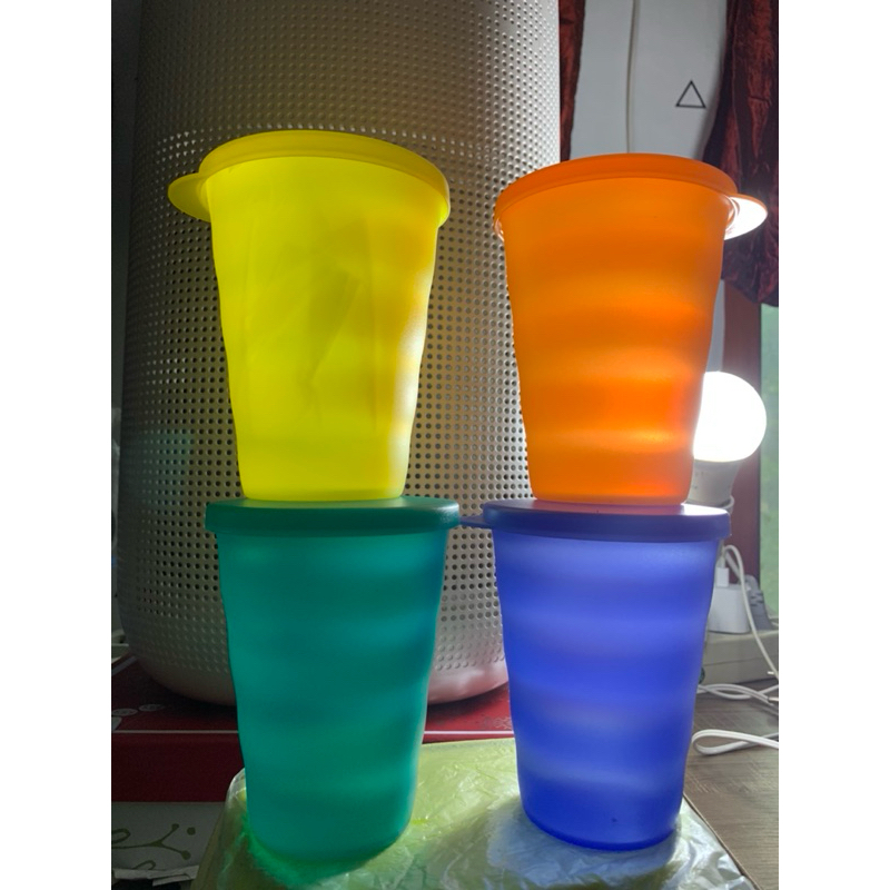 Jual 1 set ( 4 pcs) expression tumbler 330ml tupperware - gelas ...