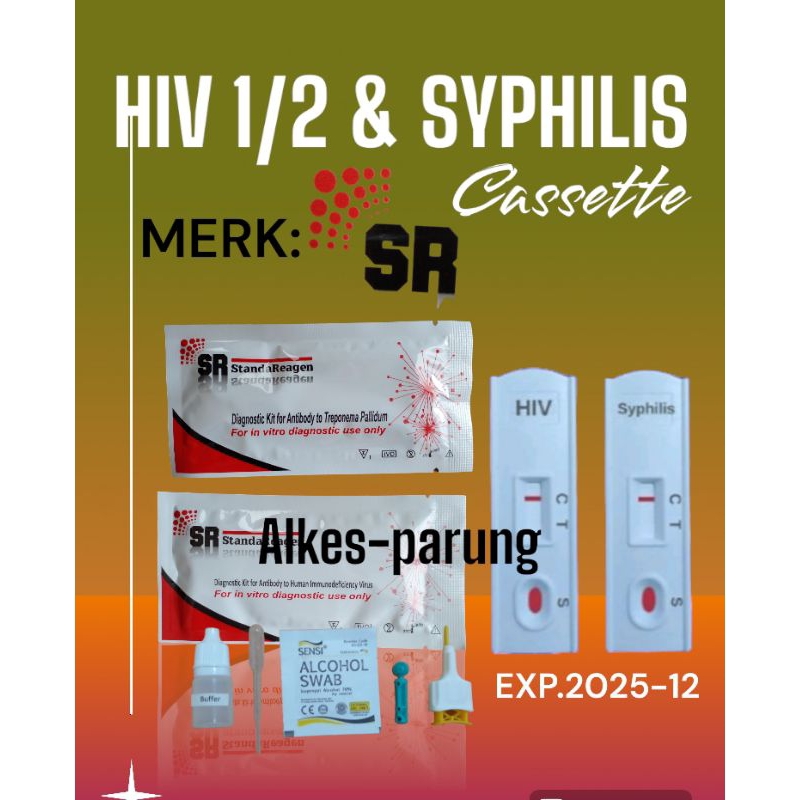Jual paket HIV dan SYPHILIS | 2 test pemeriksaan merk SR exp.2025-12 ...