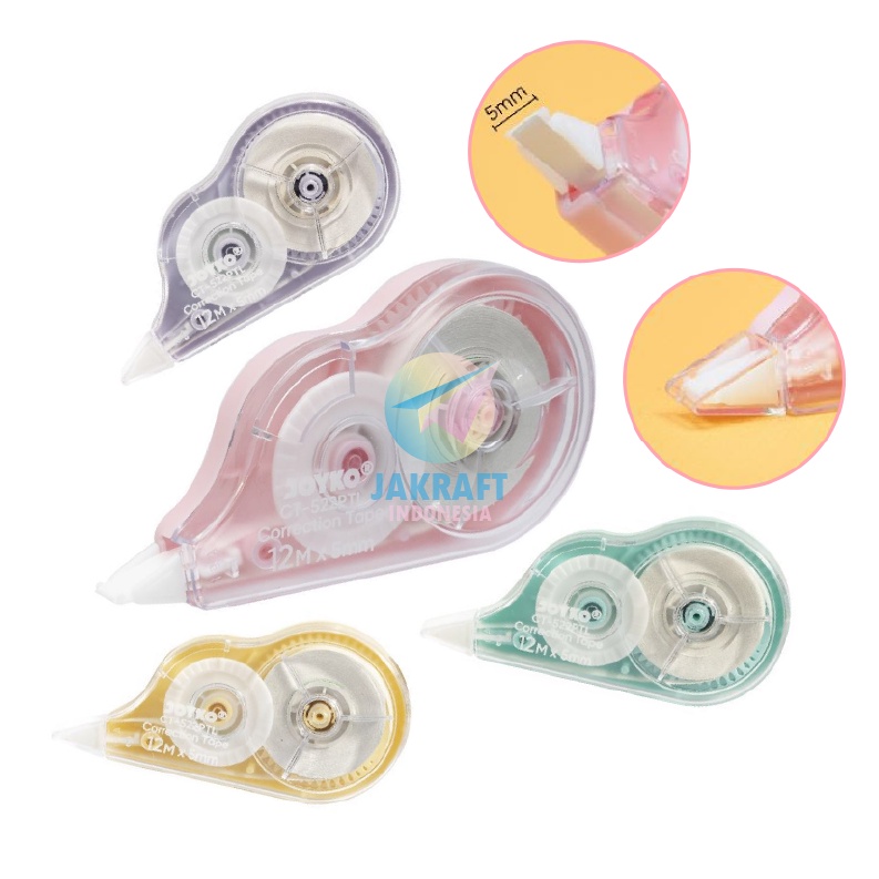 Jual PRODUK TREND 1 Pcs Correction Tape JOYKO CT522PTL TipX Tip Ex Pita ...