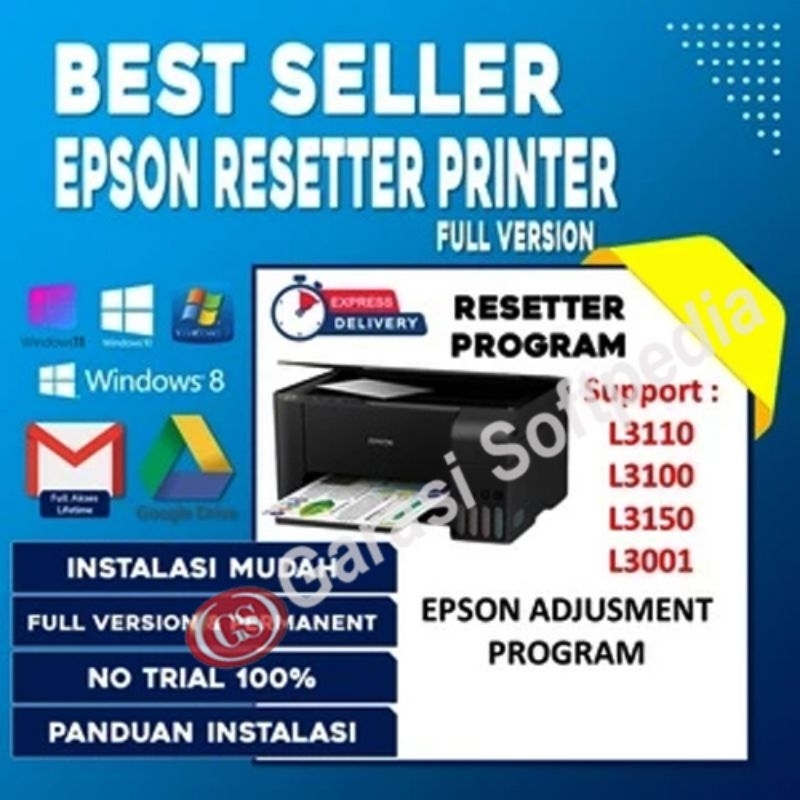 Resetter Epson L3110 Printer Free Download Reset Tutorial