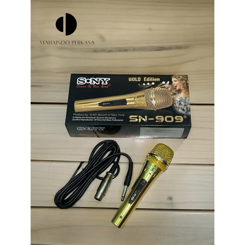 Jual Microphone Sony Mic Kabel SN-909 Gold Edition | Shopee Indonesia
