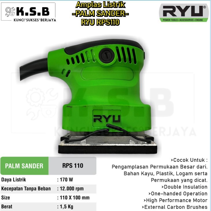 Jual Mesin Amplas Listrik / PALM SANDER RYU RPS110 | Shopee Indonesia