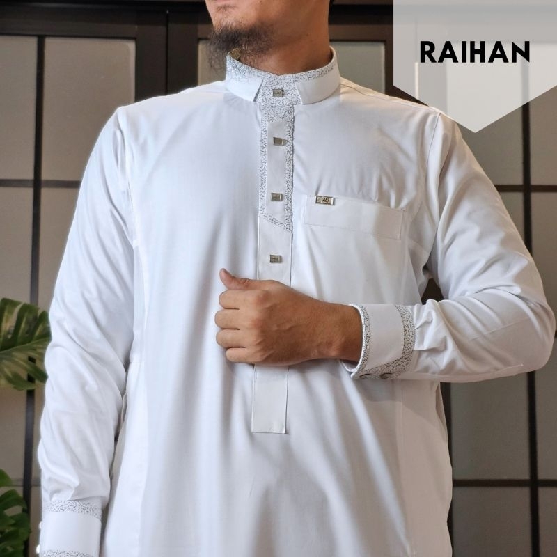 Jual Jubah Al Raz RAIHAN HARITS Hitam Putih Katun Premium Terbaru Jubah ...