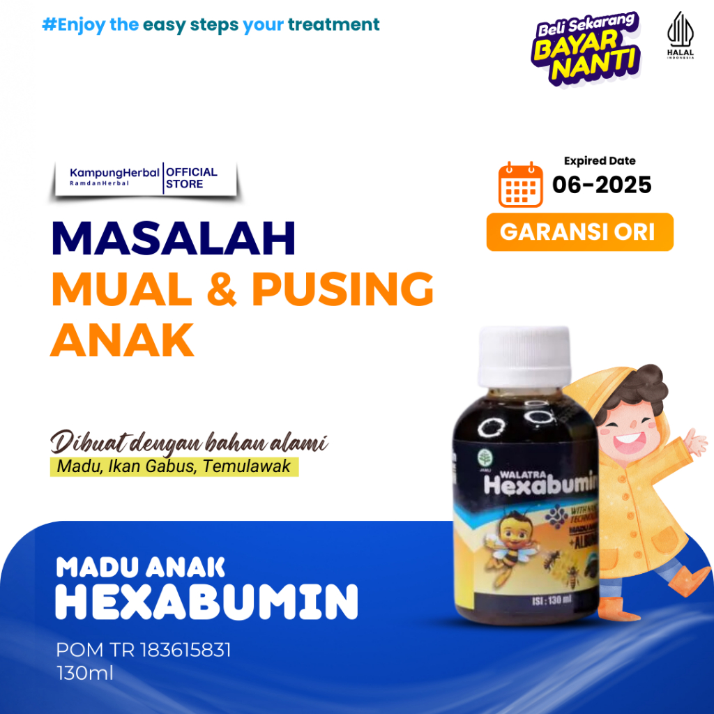 Jual Obat Mual dan Pusing Anak Sirup Sudah BPOM Ekstrak Ikan Gabus ...