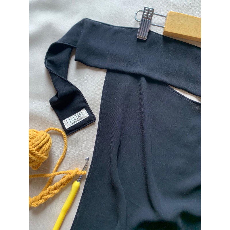 Jual CADAR NIQAB BANDANA PONI HITAM PEKAT KIARASOFT PREMIUM JETBLACK 1 ...